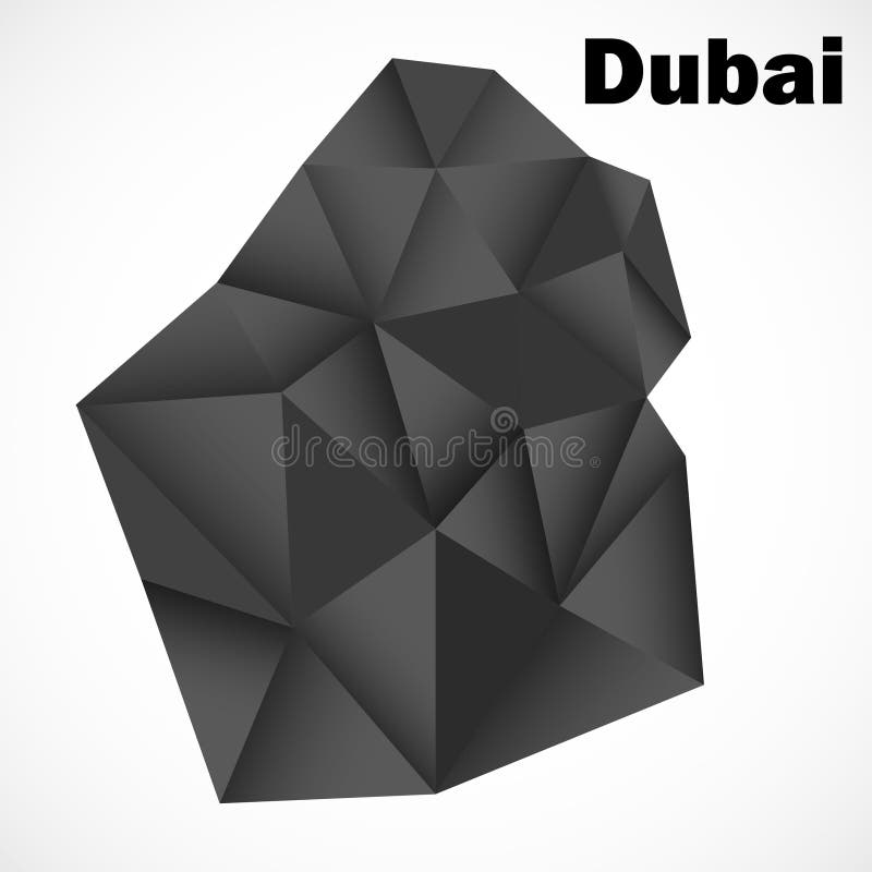 Dubai Map in Geometric Polygonal Style Stock Illustration ...