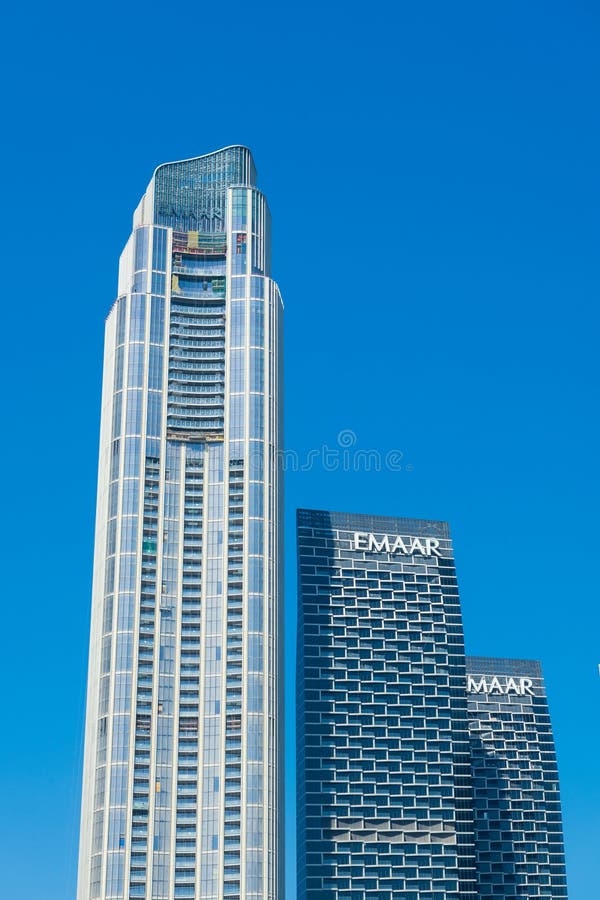 Low Angle View of EMAAR Building in Summer Time Editorial Stock Image ...