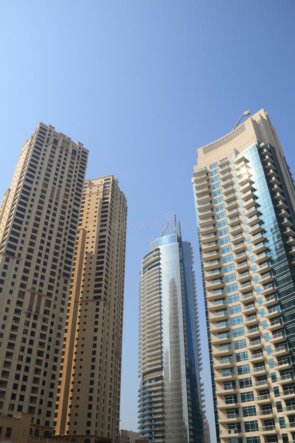 Marina S & Buildings in Dubai Stock Image - Image of city, building ...