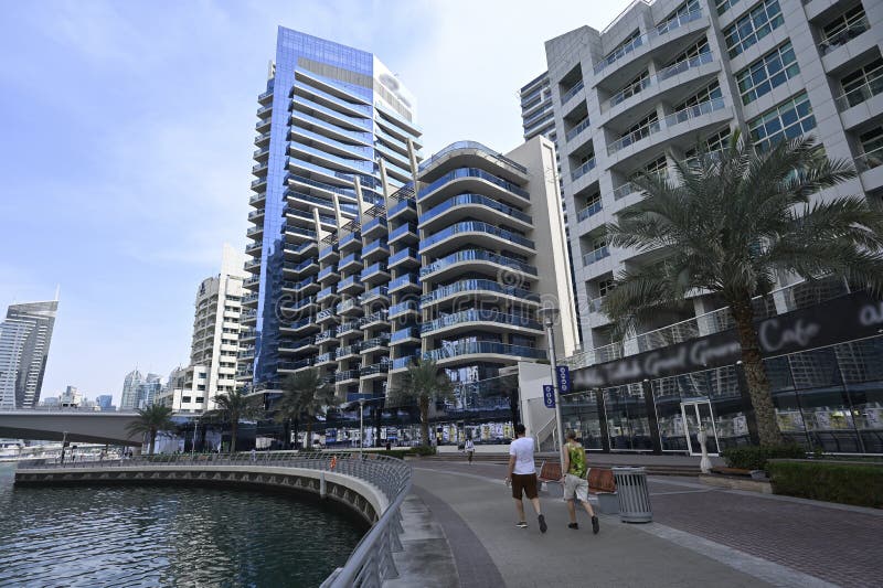 Dubai Marina Residential Area Editorial Photography - Image of dubai ...