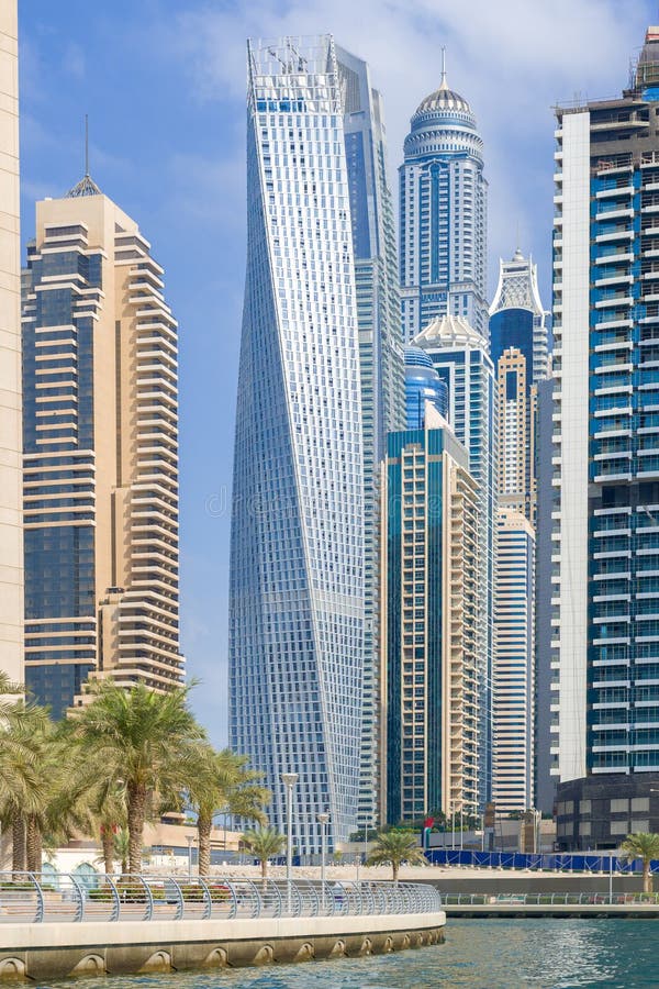 Dubai Marina view stock photo. Image of canal, infinity - 106436570