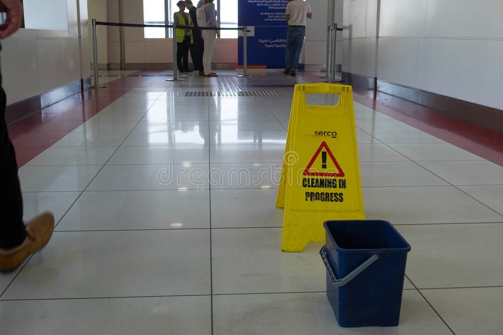 Dubai, Metro, the Sign Goes Cleaning in the Process. Editorial Photo ...