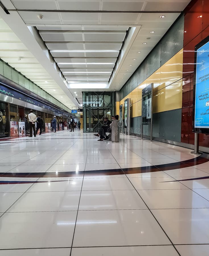 Dubai Metro Station editorial photo. Image of metro - 166388971