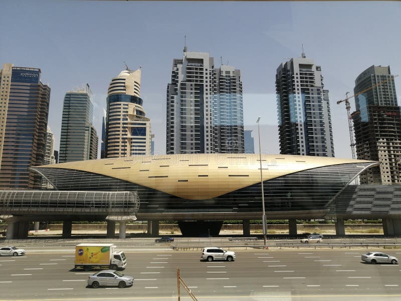 Dubai Metro Station Outside View Editorial Image - Image of sheikh ...