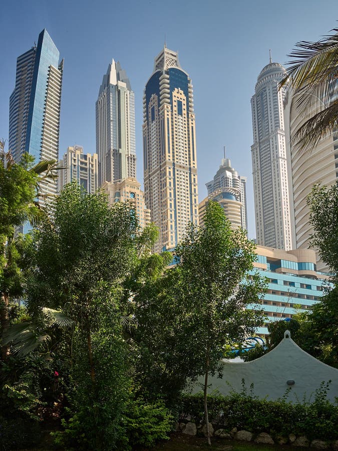 Dubai - Modern Architecture at Night Editorial Photography - Image of ...