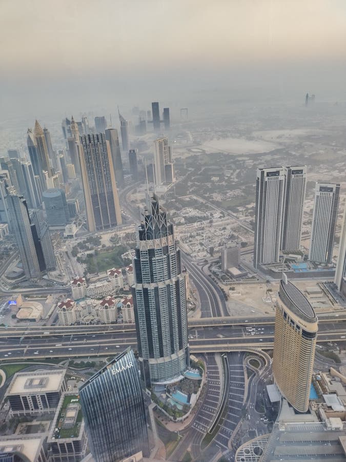 Dubai morning view editorial stock photo. Image of metropolis - 261948278