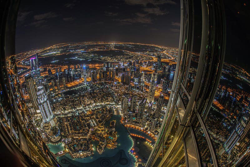 Dubai Night View Seen from the Observation Deck of Burj Khalifa Stock ... Dubai Night View Seen from the Observation Deck of Burj Khalifa Stock ...