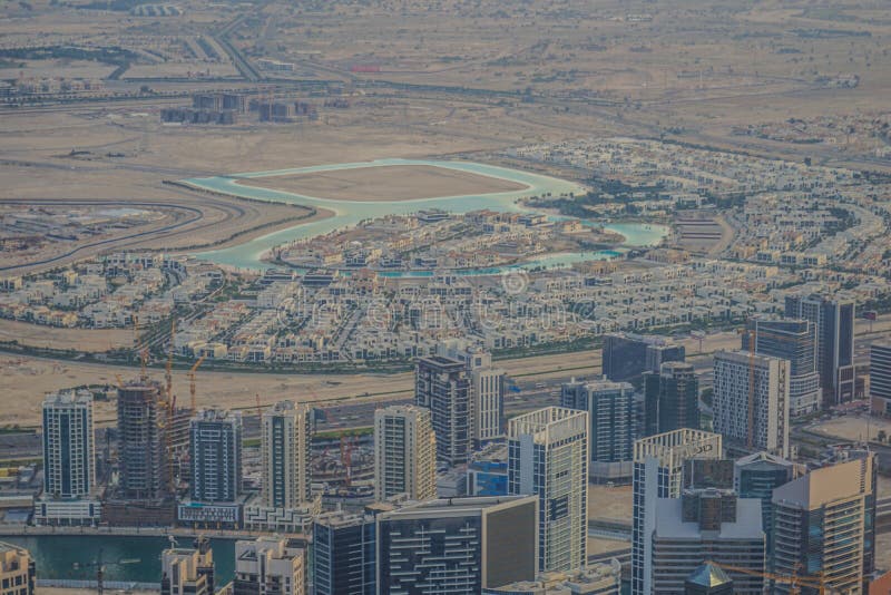 Dubai Skyline As Seen from Burj Khalifa Observation Deck Stock Photo ... Dubai Skyline As Seen from Burj Khalifa Observation Deck Stock Photo ...