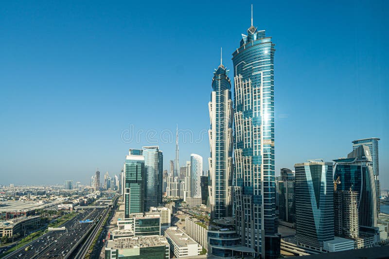 Dubai the Skyline of Downtown. Editorial Photography - Image of arab ...