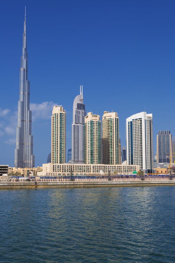 Dubai skyline, UAE. stock photo. Image of dhabi, khalifa - 47520374