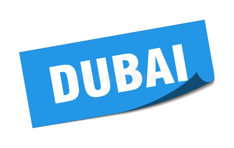 Dubai Sticker. Dubai Square Peeler Sign Stock Vector - Illustration of ...