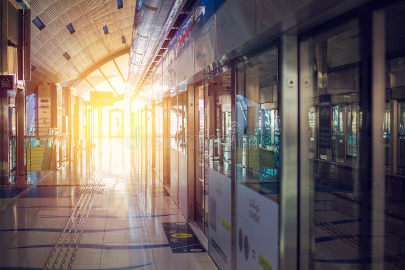 Empty metro station stock image. Image of station, dubai - 111236893