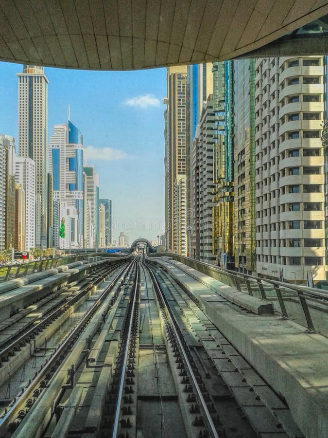 Dubai Subway Train. stock photo. Image of platform, station - 54445046