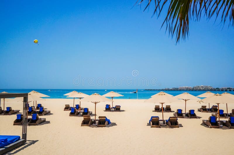 Dubai. Summer 2016. the Construction of New Objects Next To the Beach ...