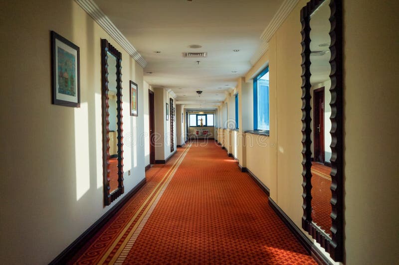 Dubai. in the Summer of 2016. Modern and Bright Interior in the Hotel ...