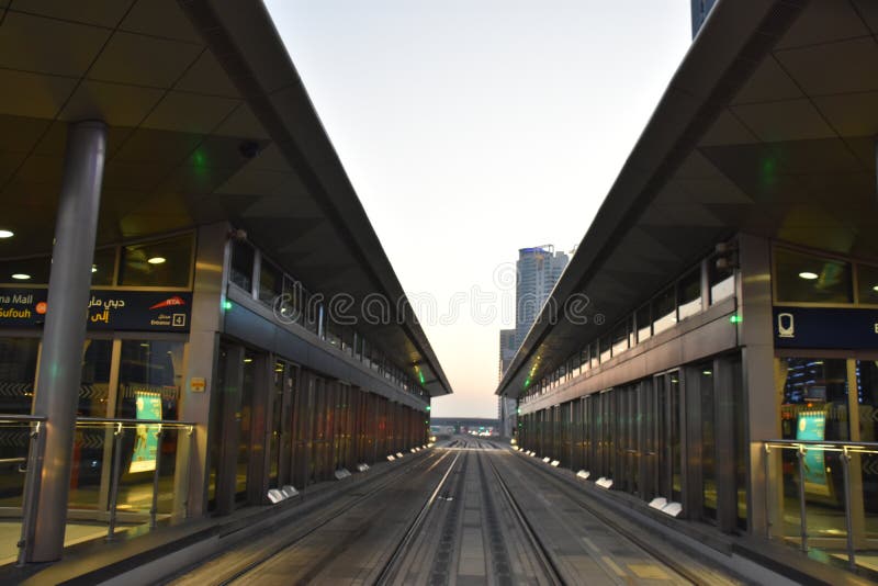 Dubai Tram Station at Dubai Marina Mall in the UAE Editorial Image ...