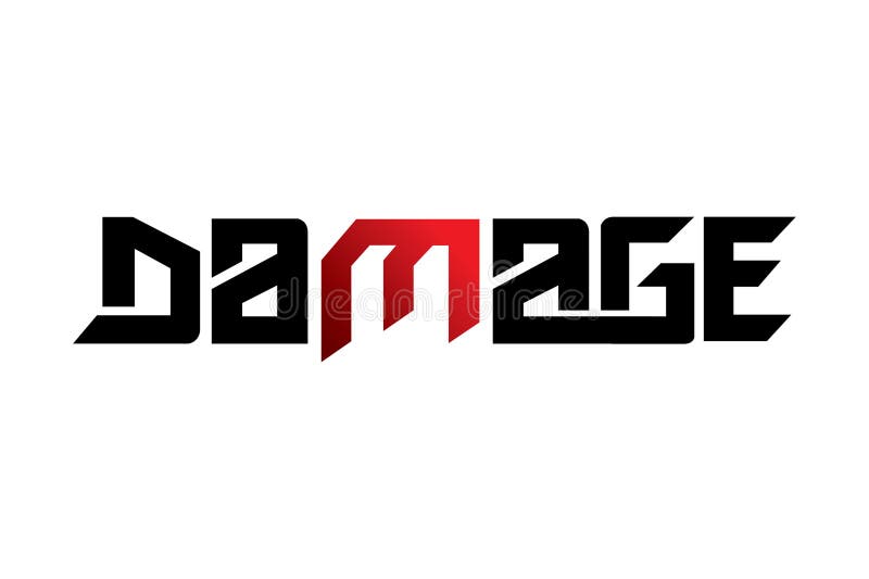 Damage Typography Design, for T-shirt, Poster and Other Uses Stock ...