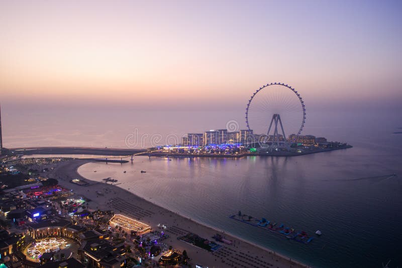 DUBAI,UAE. DECEMBER of 25 of 2020 Blue Water Island View,JBR Editorial ...