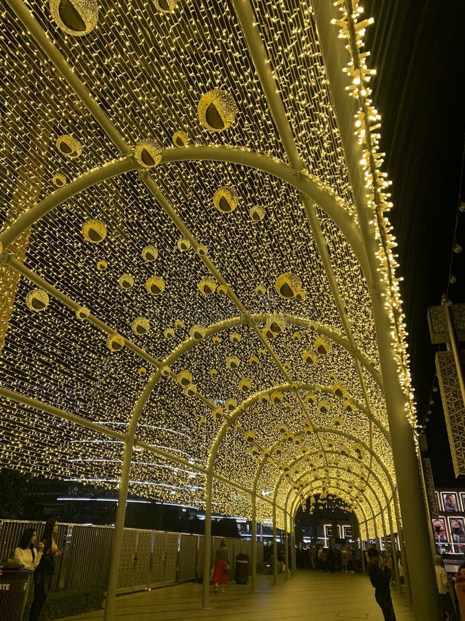 Dubai, UAE - December 11, 2023: Light Installation on Display in ...