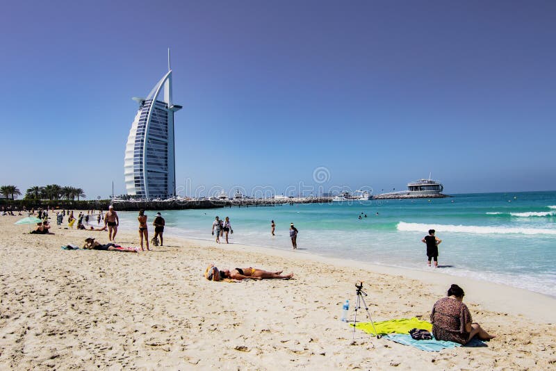 Skyscraper Shaped Like a Sail on the Beach Editorial Photo - Image of ...