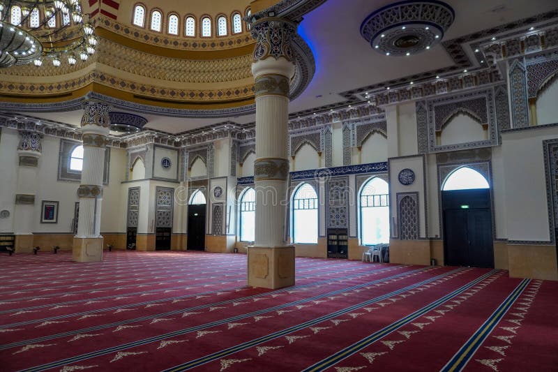 Dubai, UAE - March,18,2023: Mosque in Dubai, UAE, View Inside and ...