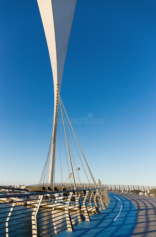 Dubai Water Canal Arch Bridge Editorial Photography - Image of channel ...