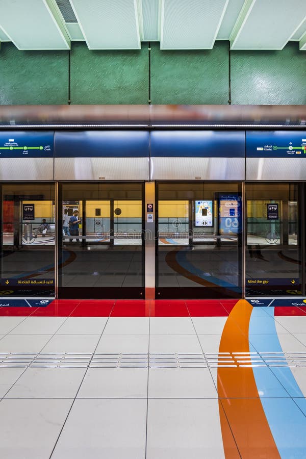 Dubai Metro Station Platform Architecture. Dubai Metro is a Rapid ...