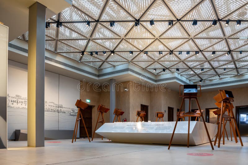 The Shindagha Museum Inside View with Modern Interactive Displays ...