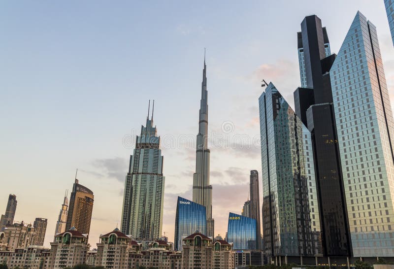 Dubai, UAE - 01.21.2023 - Shot of a Downtown Buildings. City Editorial ...