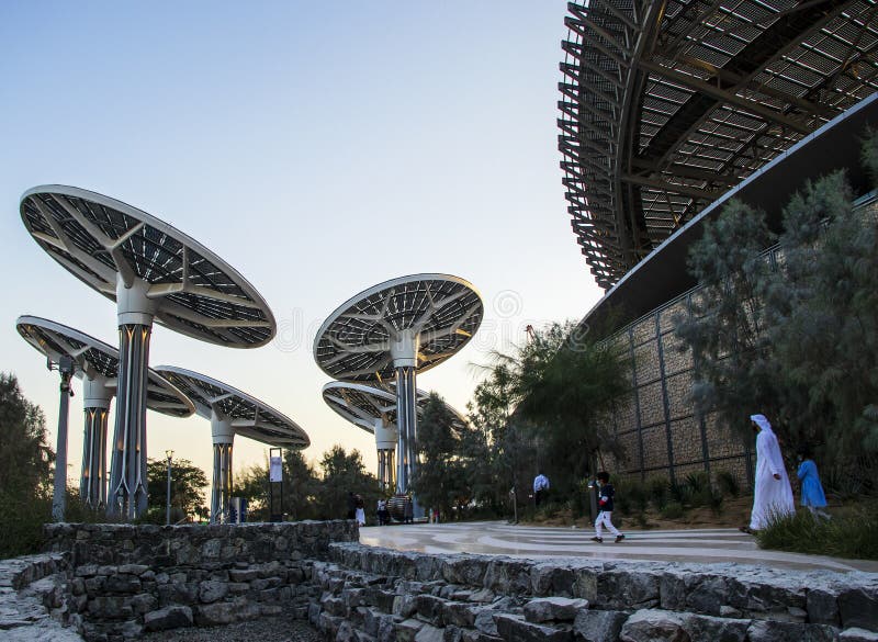 Dubai, UAE - 01.30.2021 Shot of a Solar Panel Installations at ...