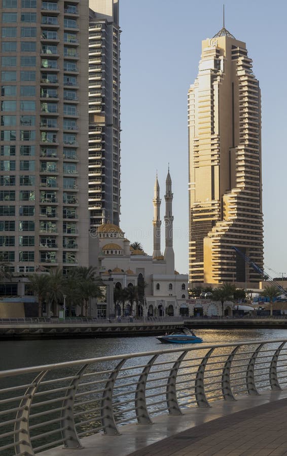 Dubai, UAE - 14.04.2023 - View of Dubai Marina on Evening Hour. City ...