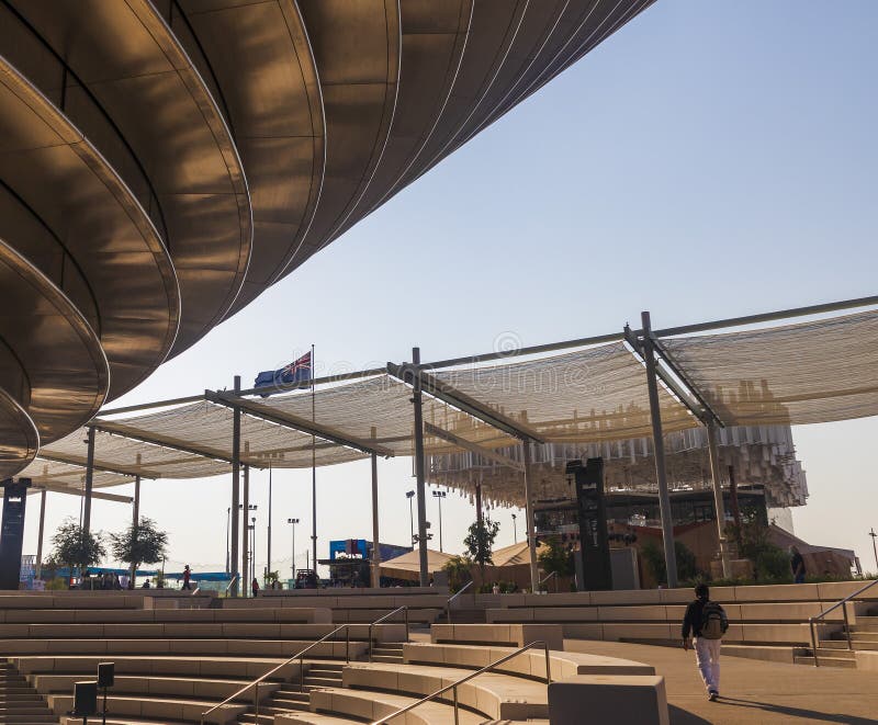 Dubai, UAE - 10.16.2021 Visitors at the Mobility Pavilion at EXPO 2020 ...