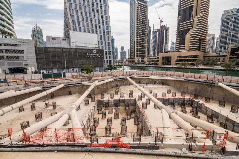 Dubai, United Arab Emirates - October, 2018: Construction of New ...
