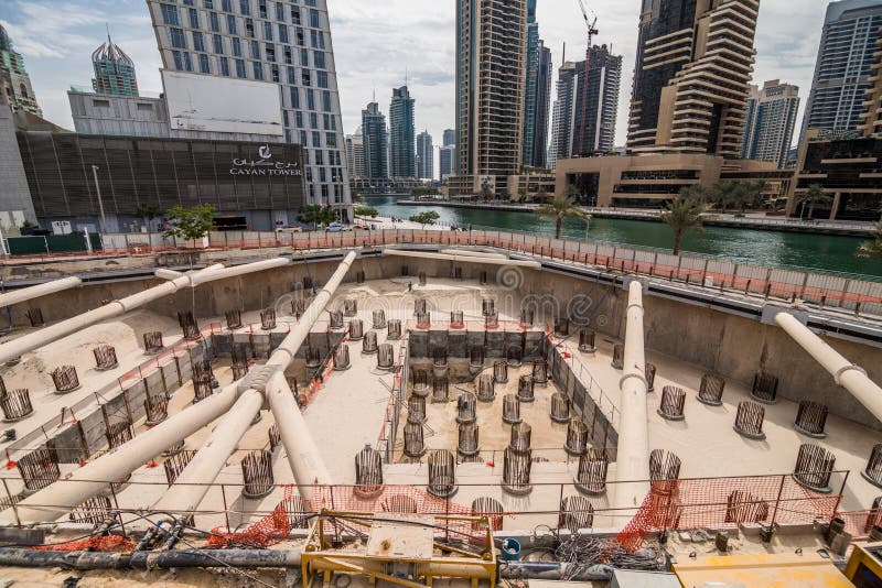Dubai, United Arab Emirates - October, 2018: Construction of New ...