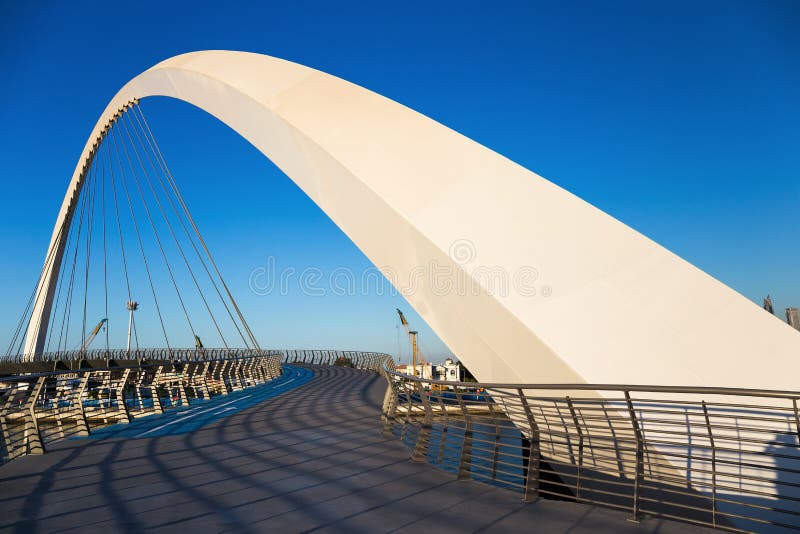 Dubai Water Canal Arch Bridge Stock Image - Image of emirates ...