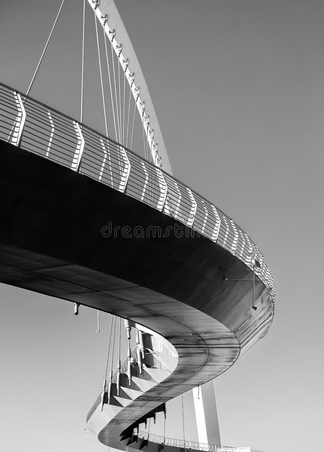Dubai Water Canal Arch Bridge Stock Photo - Image of promenade ...