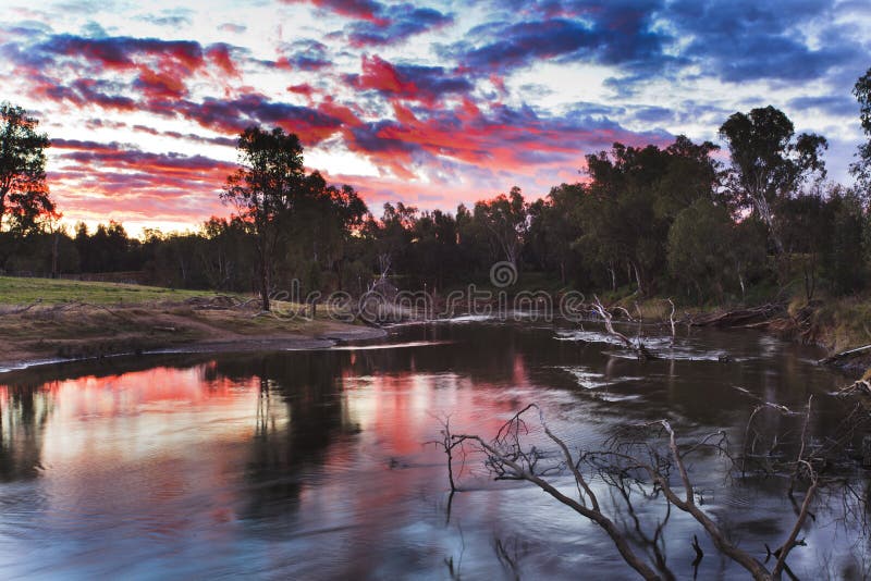 Beautiful sunset on lake stock photo. Image of environment - 32661866