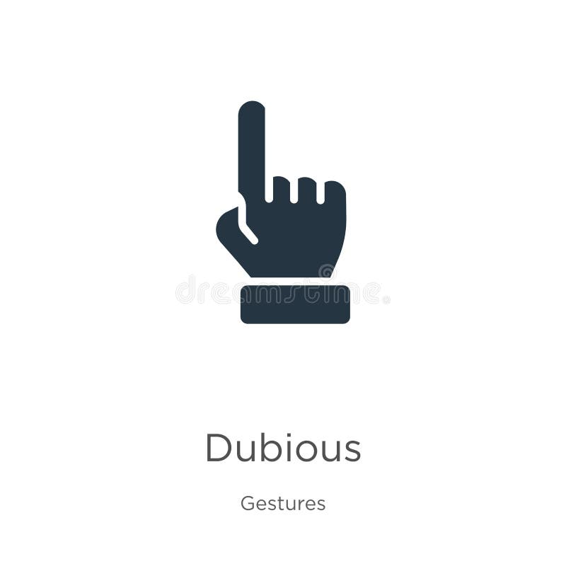 Dubious Icon Vector. Trendy Flat Dubious Icon from Gestures Collection ...