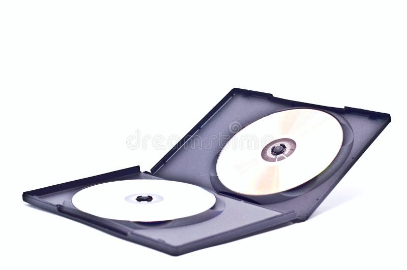 Duble dvd case stock photo. Image of dvdr, open, double - 13210346