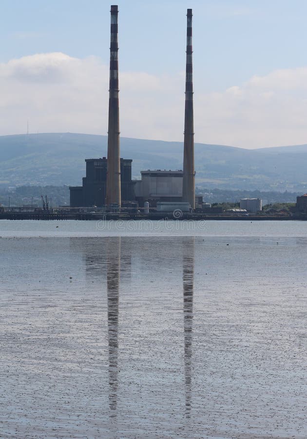 Dublin chimneys stock image. Image of poolbeg, ireland - 35819963