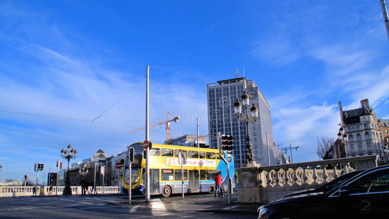Dublin city centre editorial stock image. Image of europe - 208607729