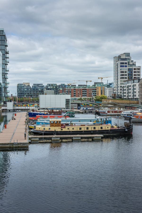 Dublin, Ireland - 8 July 2022 "Another Cloudy Day in Dublin, Docklands ...