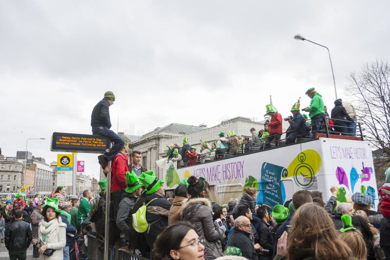 DUBLIN, IRELAND - MARCH 17: Saint Patrick S Day Parade in Dublin ...