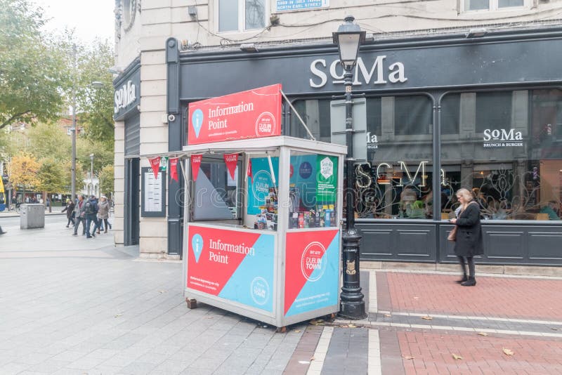 Dublin Information Point. Tourist Information Point in Dublin Editorial ...