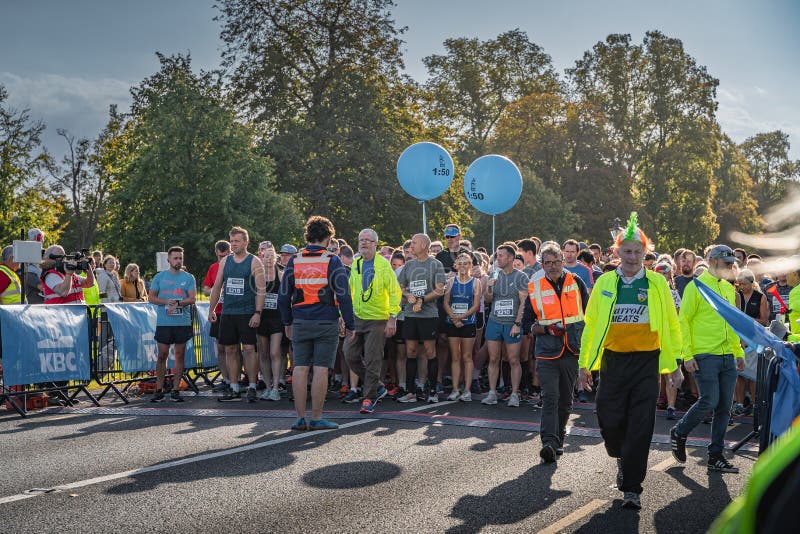Runners Getting Ready on the Start for the Half Marathon, Dublin ... Runners Getting Ready on the Start for the Half Marathon, Dublin ...