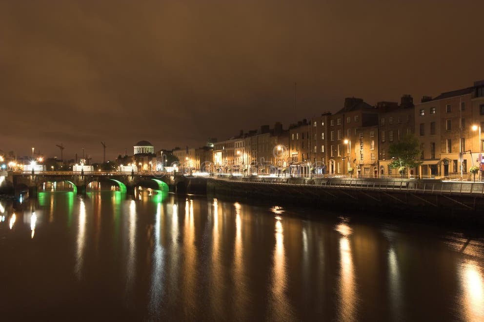 Dublin at Night stock photo. Image of ireland, historical - 2500814