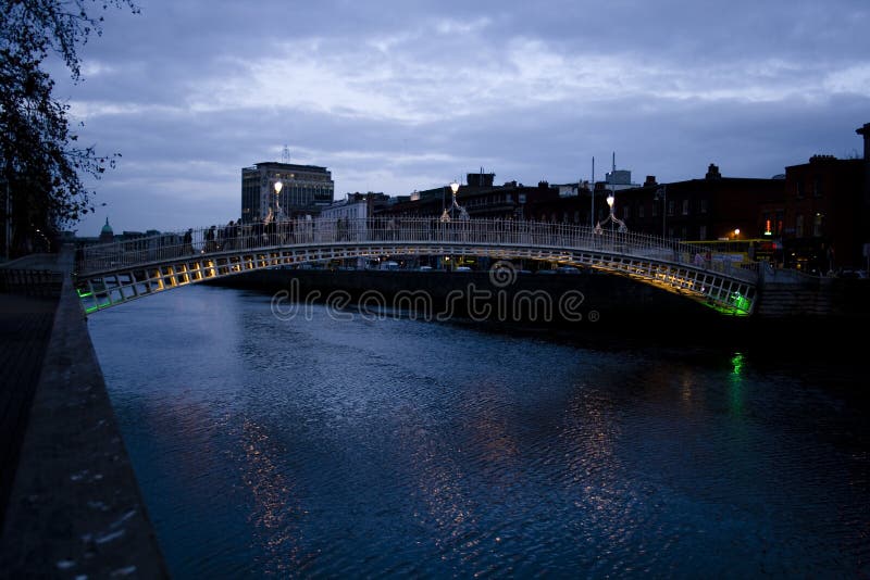 Dublin in night stock image. Image of europe, lights, cityscape - 3696241
