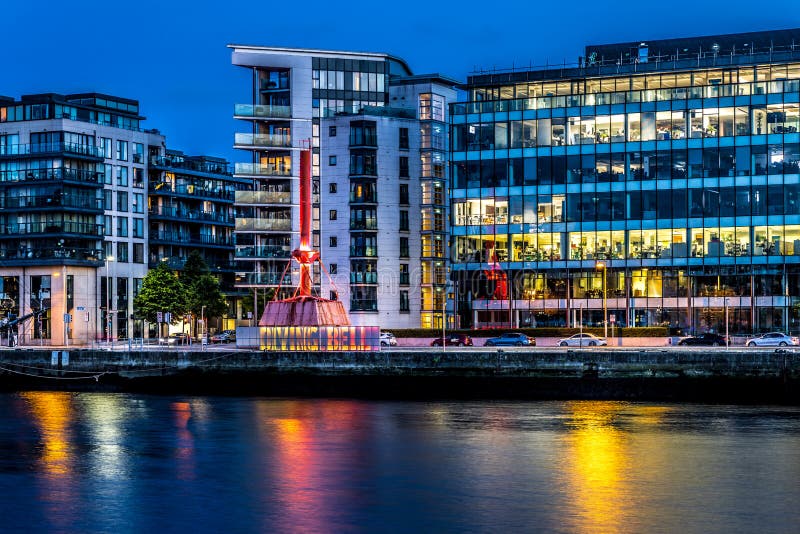 Dublin stock photo. Image of dusk, european, lights - 256571774