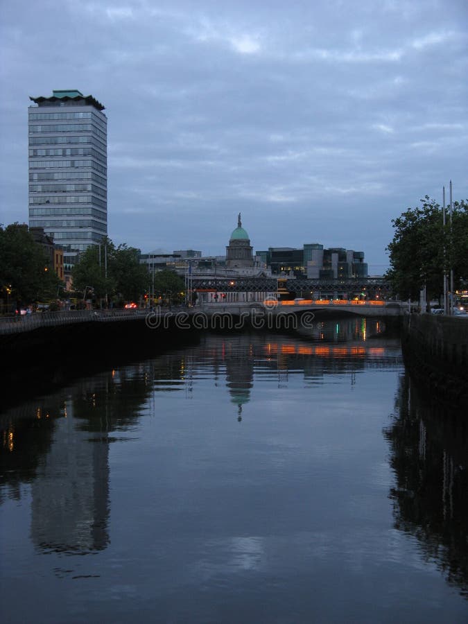 Dublin river stock photo. Image of cityscape, bridge - 41032902
