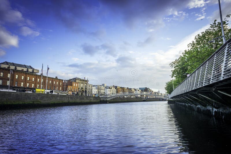 Dublin Riverside stock image. Image of cityscape, liffey - 144880497
